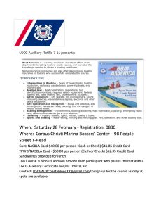 Boater Education Classroom Course – EDUCATION REGISTRATION SYSTEM